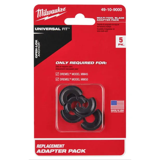Milwaukee Multi Tool Adapter 5Pk, Open-Lok™ - 49109000 – Power Tool ...