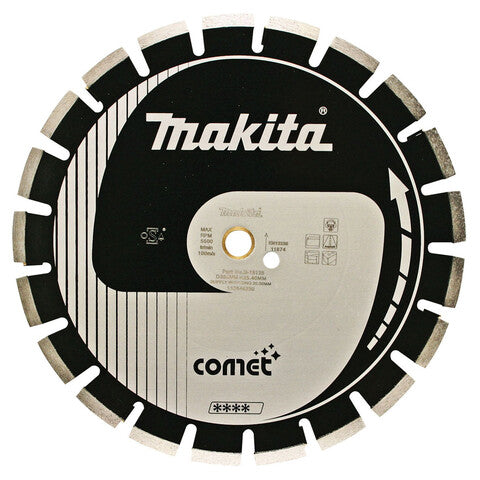 Makita 300mm x 20mm - COMET ABRASIVE SEGMENTED DIAMOND BLADE B-16112 ...
