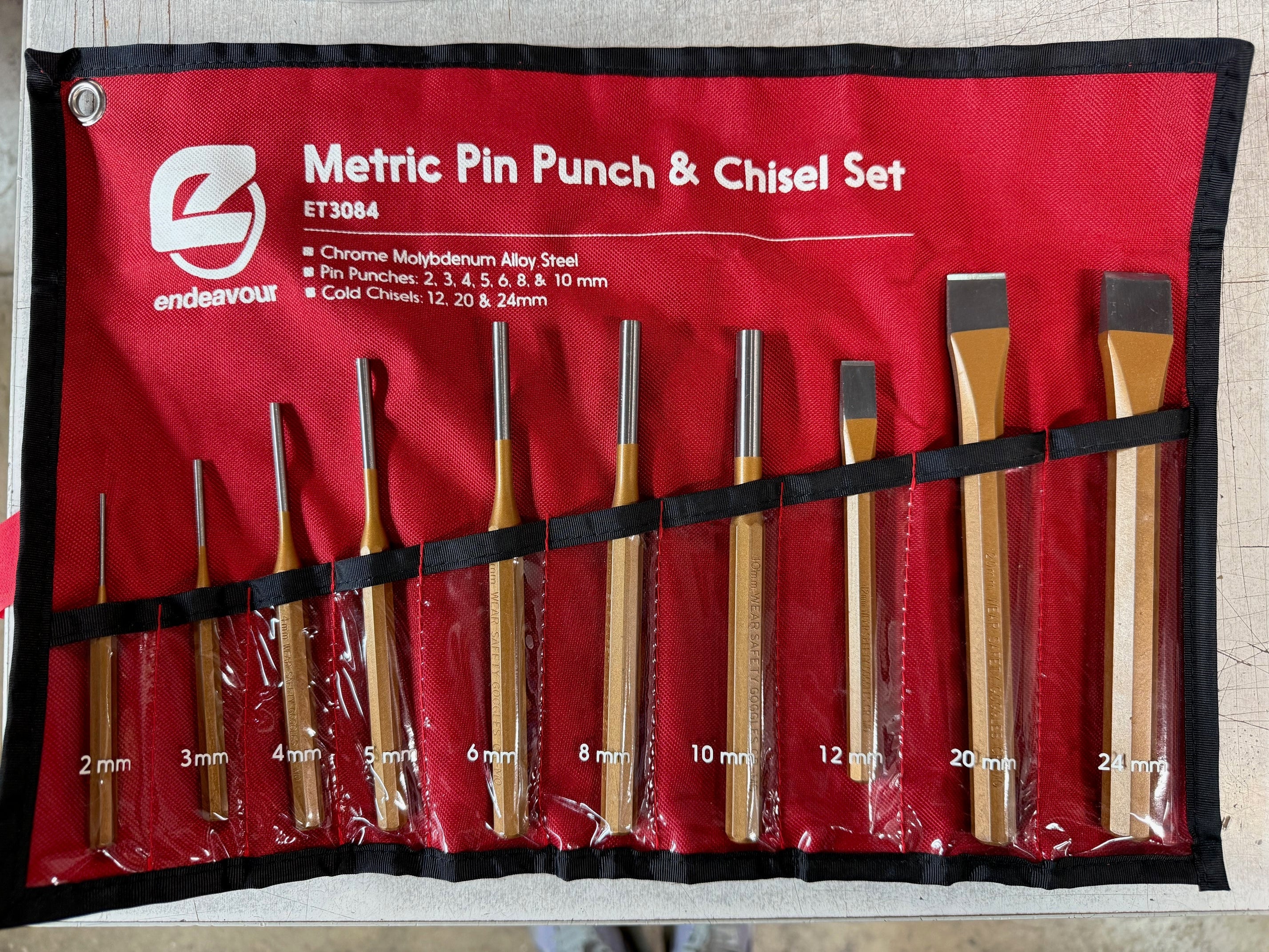 Endeavour Metric Pin Punch and Chisel Set 10pce ET3084 – Power Tool ...