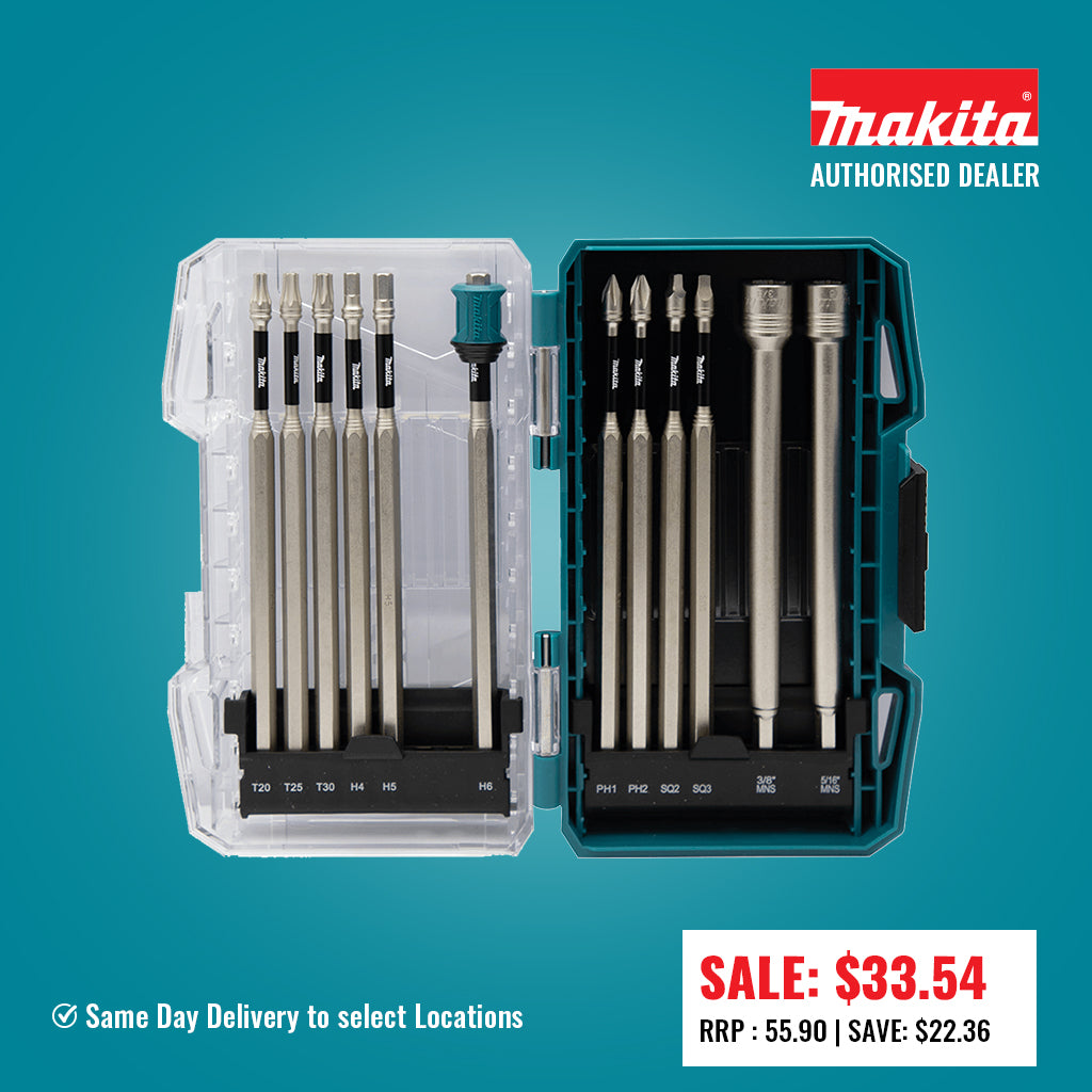 Makita 13pc impact bit set XPS 150mm long E-25074 – Power Tool Specialists