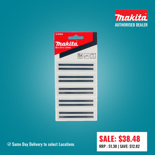 MAKITA 82mm TCT Planer Blade set 10 Piece D-35302 – Power Tool Specialists