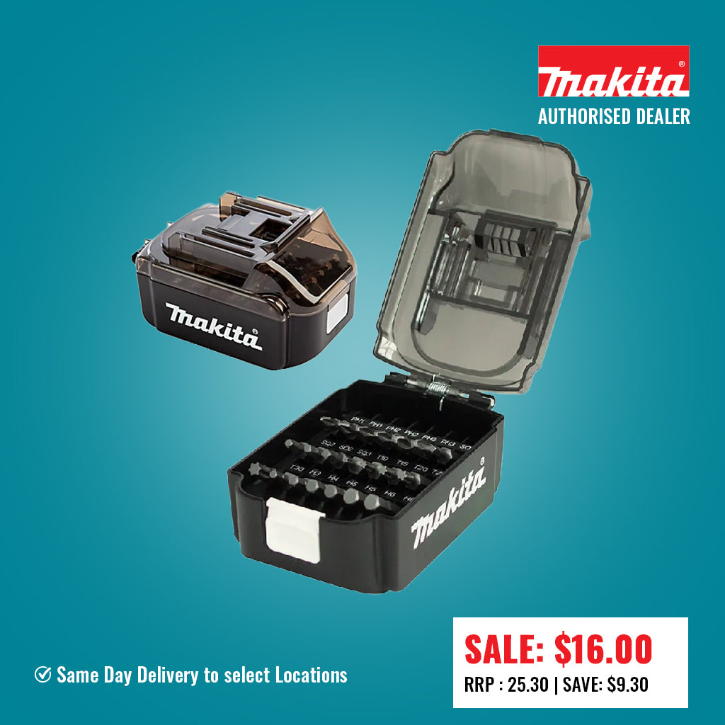 Makita 21pce 50mm Impact Driver Bit Set in Battery Shaped Bit Holder C ...